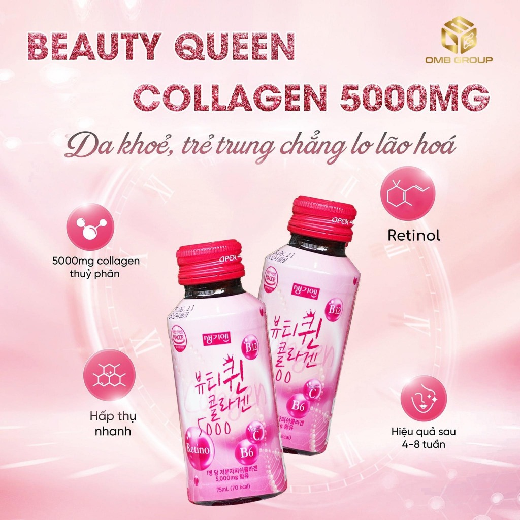 [Combo 6 Hộp 60 Chai] Nước Uống Collagen Beauty Queen 5000mg Hàn Quốc ...