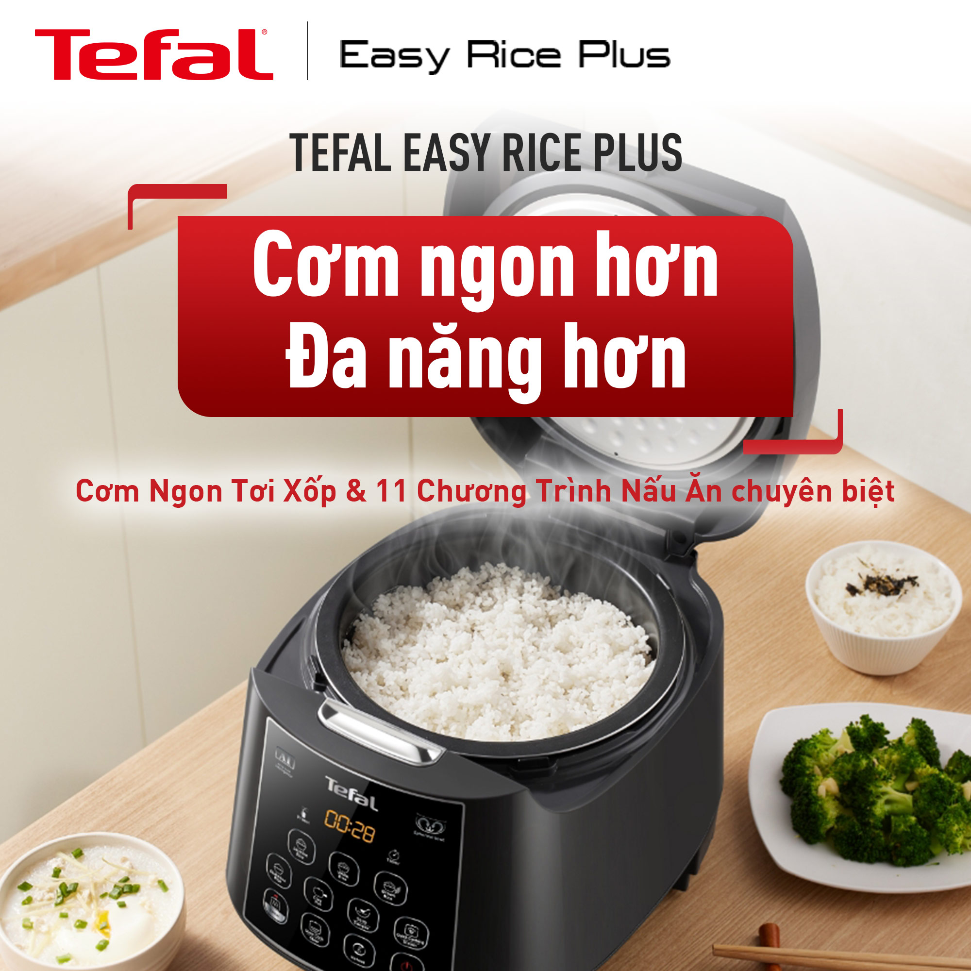 [Mã ELBSJBP07 giảm 12% đơn 500K] Nồi cơm điện Tefal Easy Rice Plus ...