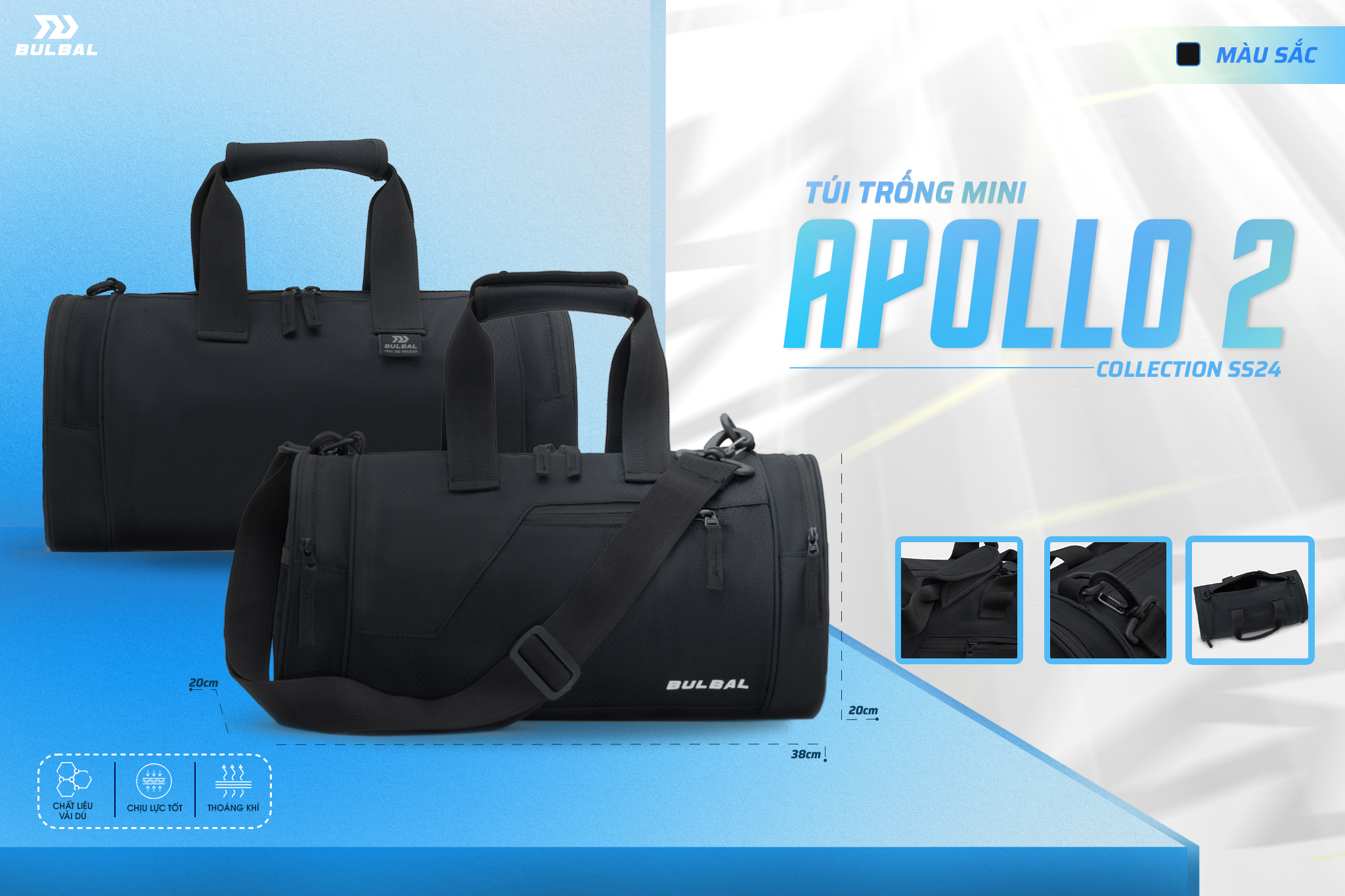 Túi Trống Mini Bulbal Apollo 02 SS24 Cao Cấp, Chất Liệu Vải Dù Chắc ...