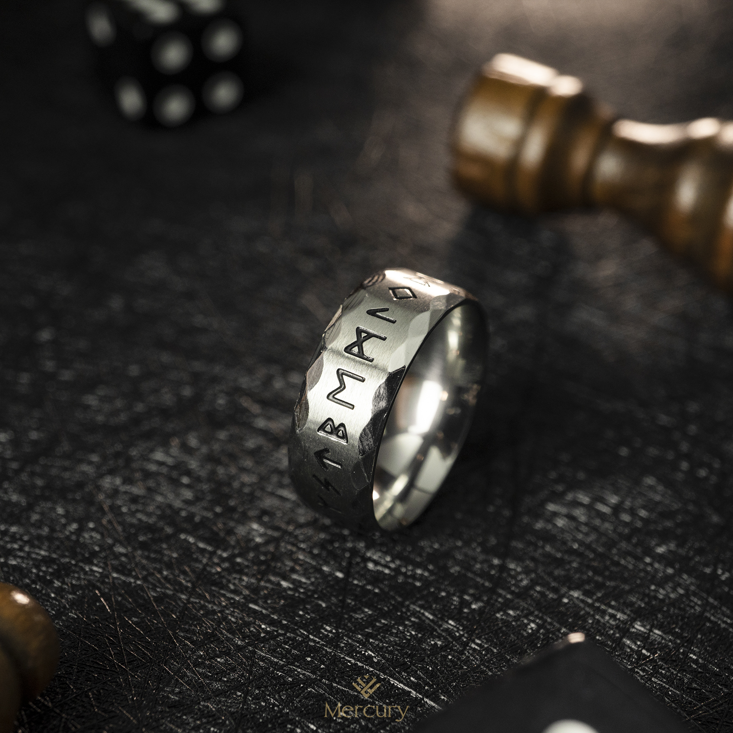 Nhẫn nam Mercury Rune Viking-Trang sức, phụ kiện đeo tay thời trang ...