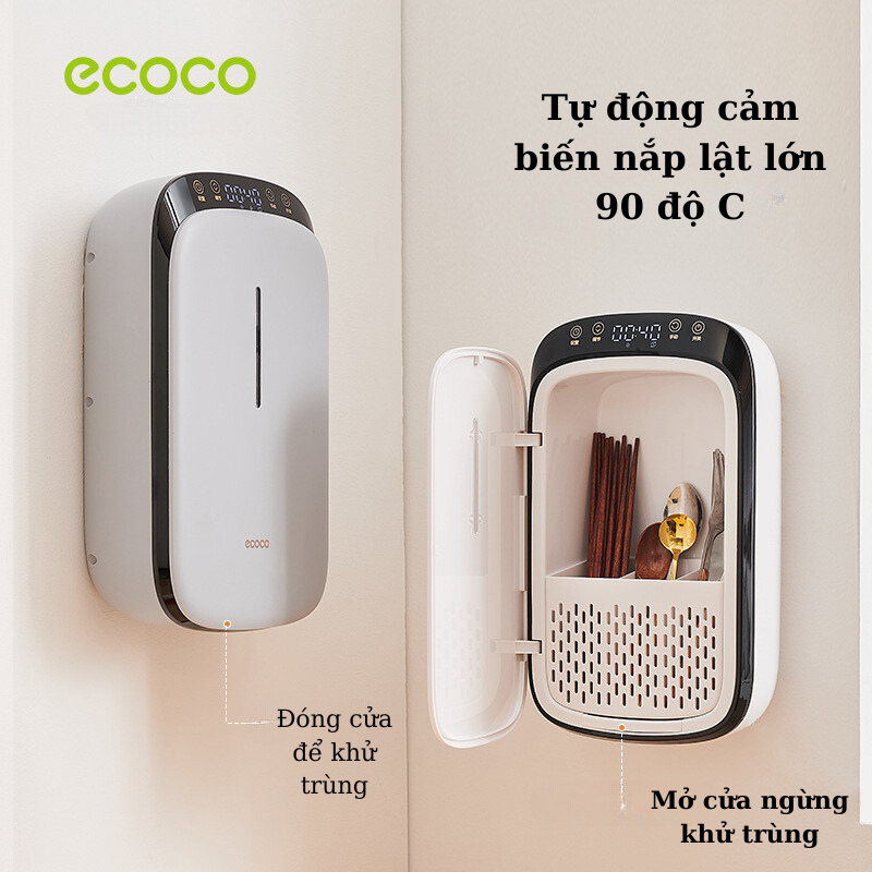 Máy Sấy Khử Khuẩn Đũa Thìa UV ECOCO Cao Cấp Tránh Ẩm Mốc, Hộp Sấy Đũa Tiêu Diệt 99% Vi Khuẩn, BH ...