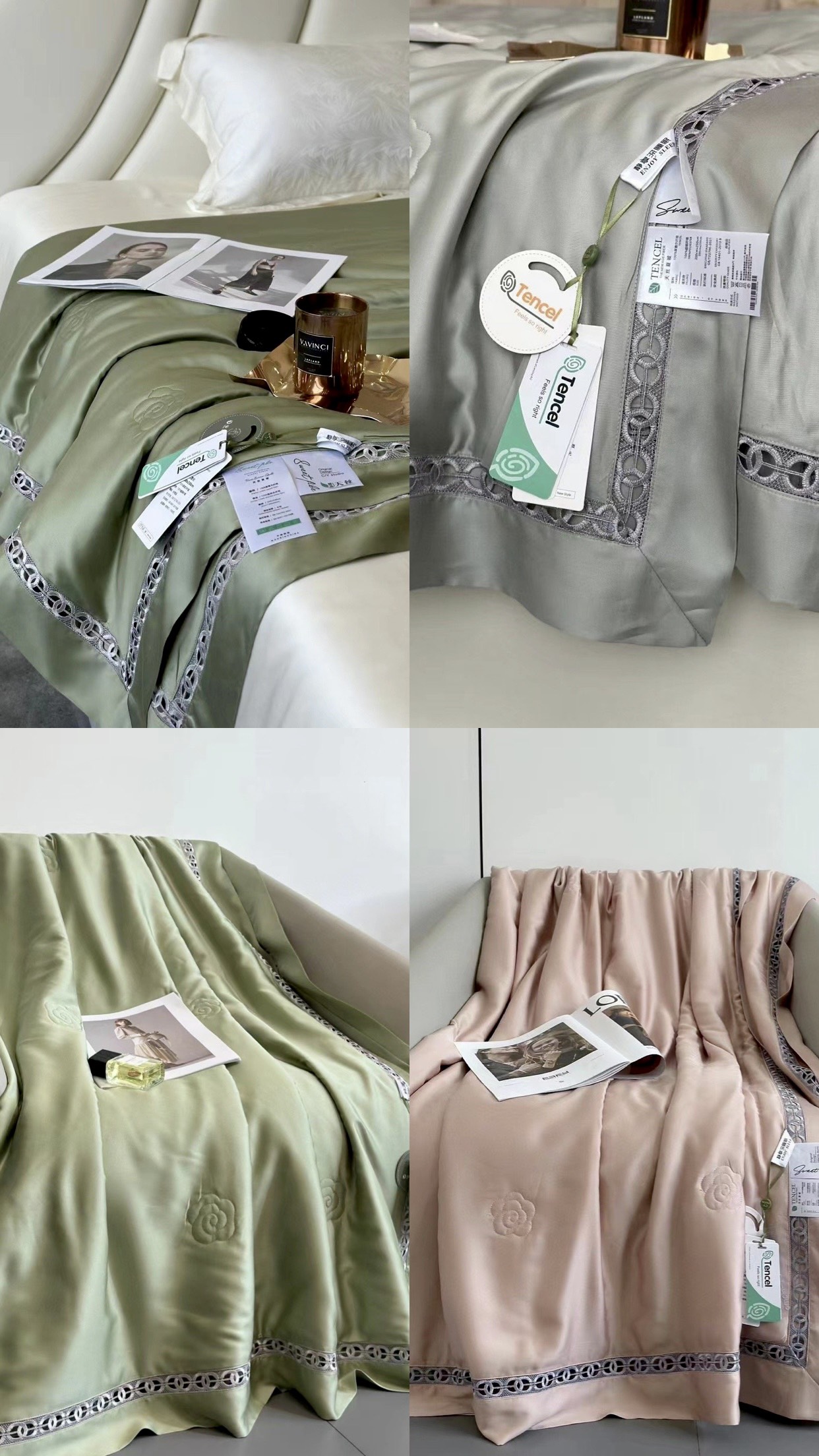 CHĂN TENCEL 80s vân chìm Alva (2mx2,3m,2kg) mền lụa TENCEL gấm 4 mùa ...