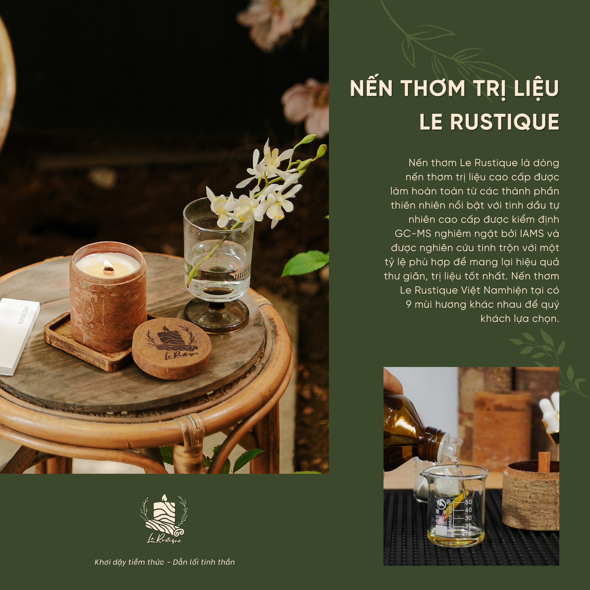 Nến Thơm Trị Liệu Le Rustique Vỏ Quế - 100% Tinh Dầu Tự Nhiên - Thư ...