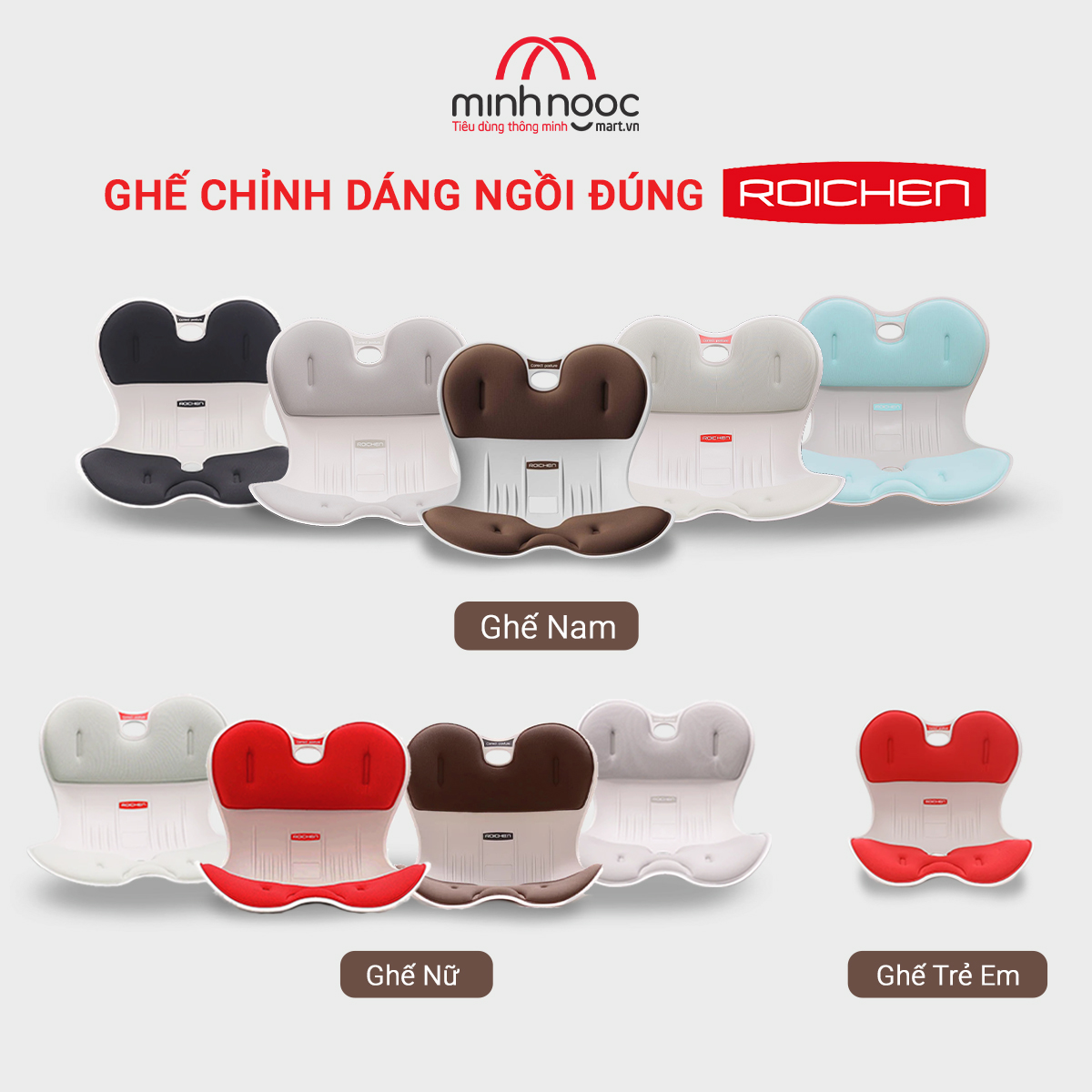 [Ghế Roichen] Ghế chỉnh dáng ngồi đúng, chống gù - Roichen Hàn Quốc (Made in Korea). Nam, Nữ ...