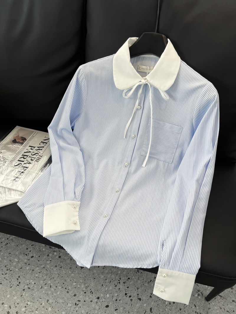 [JANGCLOSET] Sơ mi sọc xanh Jang Closet đi làm đi chơi Geewoni Top ...