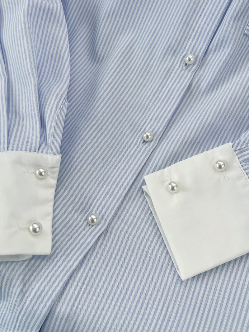 [JANG CLOSET] Sơ mi sọc xanh Jang Closet đi làm đi chơi Geewoni Top ...