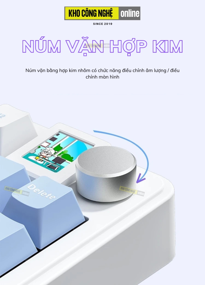 Bàn Phím Cơ Xinmeng M75 Pro Không Dây, Màn Hình, Mạch Xuôi, Led RGB ...