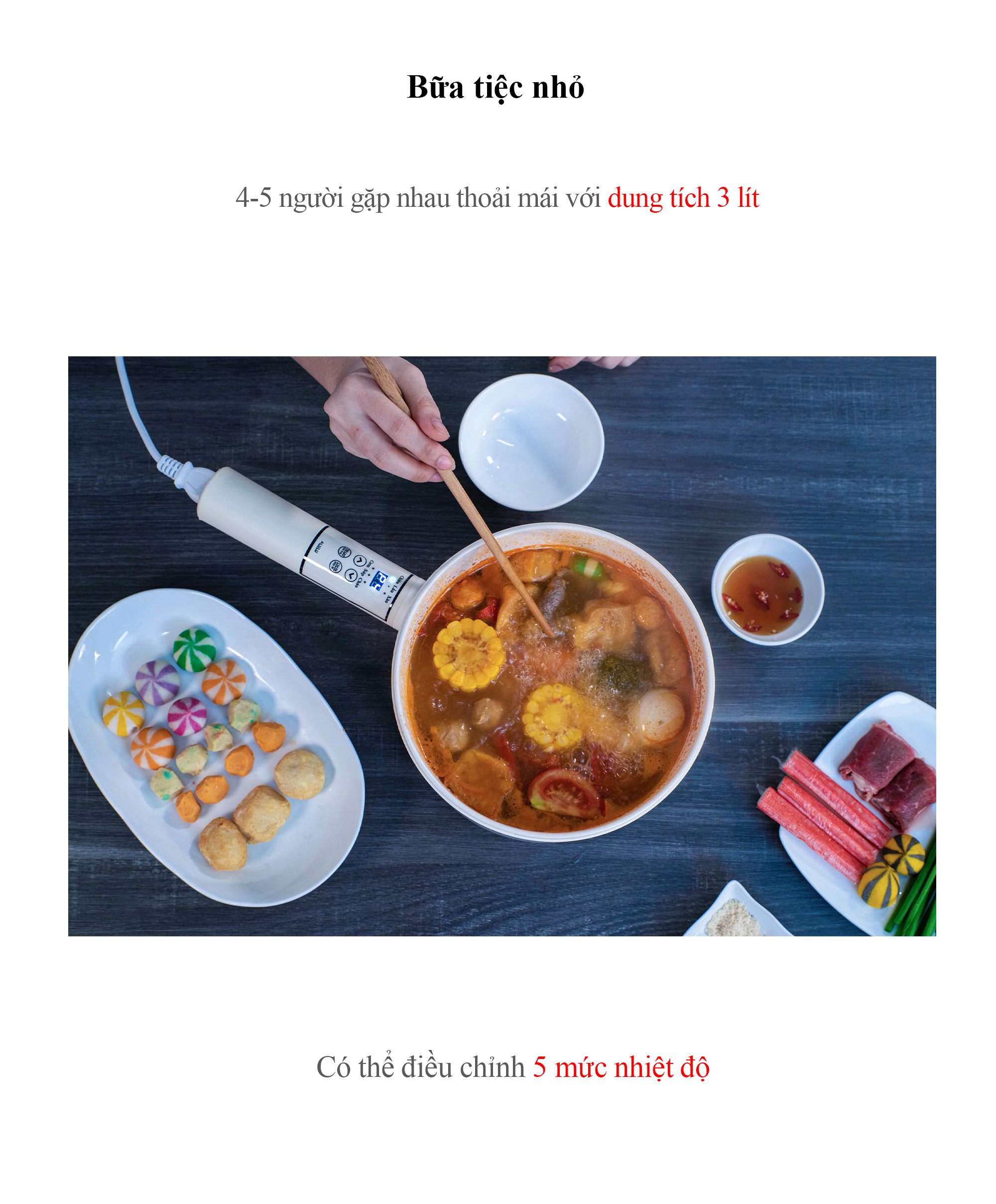 Nồi điện đa năng ALULU, Dung tích 2L - 3L ( kèm xửng hấp ), Bảo hành 12 ...