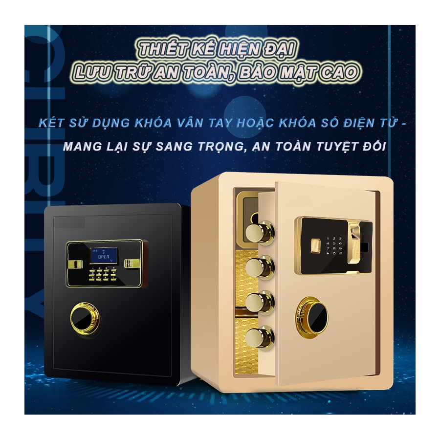Két sắt thông minh Khóa vân tay điện tử Két sắt khách sạn Chống cháy ...