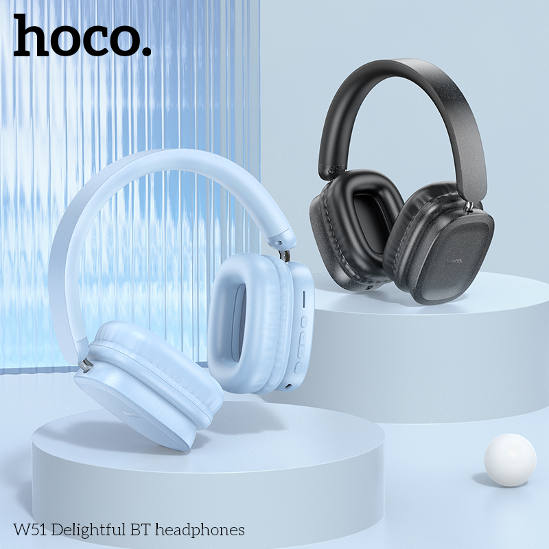 Tai nghe chụp tai Hoco W51 bluetooth V5.3, âm thanh HI-FI, hỗ trợ thẻ ...
