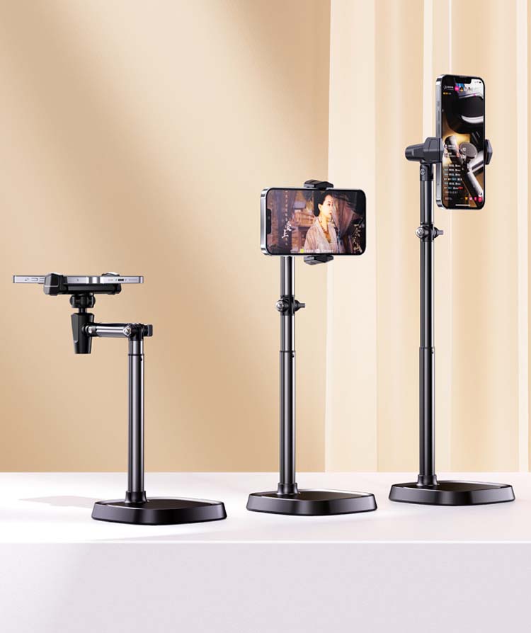 Chân đế kẹp điện thoại T10 nâng hạ chiều cao đa năng cho điện thoại, chân đế chụp ảnh livestream ...