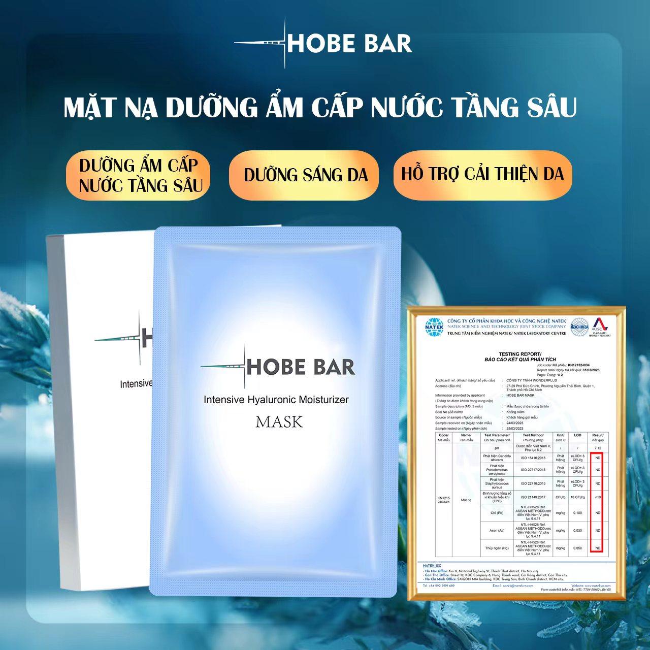 Mặt nạ cấp ẩm HOBEBAR phục hồi da tổn thương, cấp ẩm chuyên sâu giúp da ...
