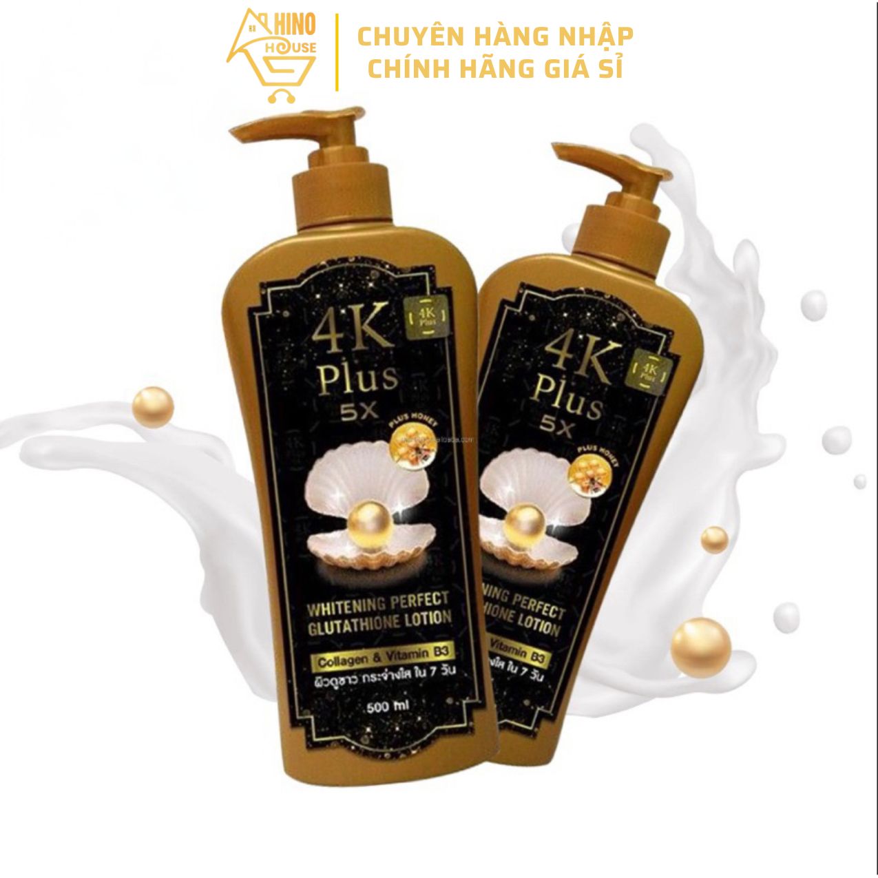 Lotion Dưỡng Thể Trắng Da Toàn Thân 4K Plus 5X 500ml Thái Lan Cấp Ẩm ...
