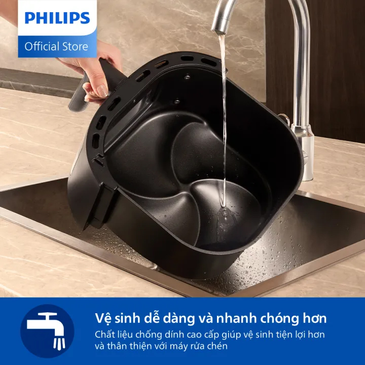 Nồi chiên không dầu điện tử Philips NA230/00 NA230 dung tích 6.2L, 13 ...
