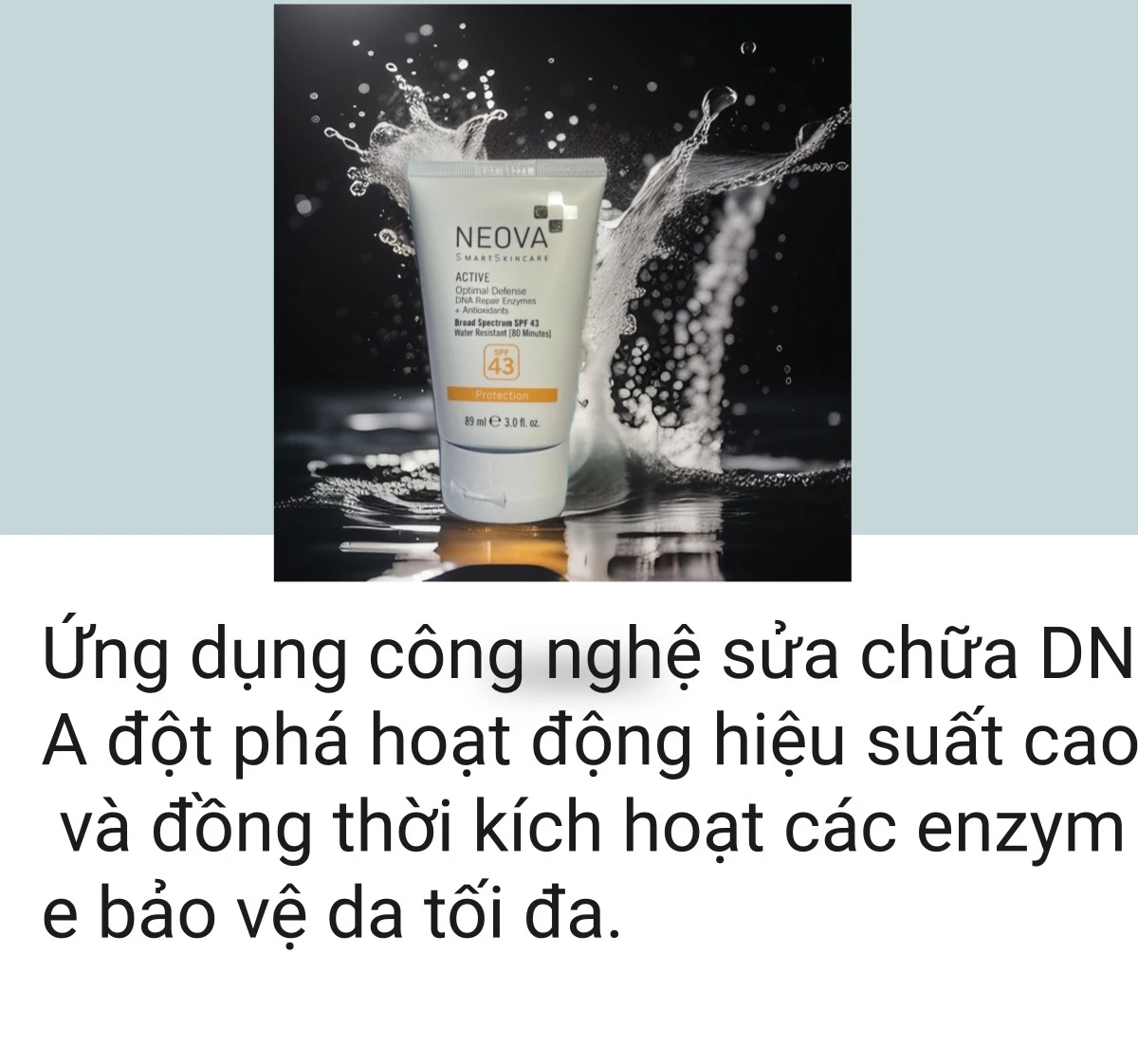 Kem chống nắng Neova Active SPF 43 dành cho Body và mặt spf 43-89ml ...
