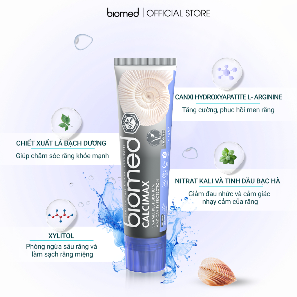 Kem Đánh Răng Organic BIOMED Thụy Sỹ Giúp Làm Trắng Răng, Hơi Thở Thơm Mát 100g/tuýp | Shopee ...