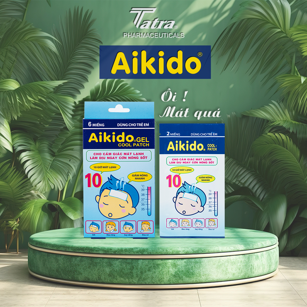 Miếng dán hạ sốt cho bé Aikido - Tatra, Hộp 3 Gói 6 Miếng | Shopee Việt Nam