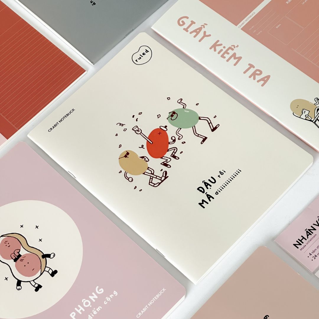 Vở kẻ ngang 80 100 120 trang Crabit tập học sinh ghi chép dễ thương màu ...