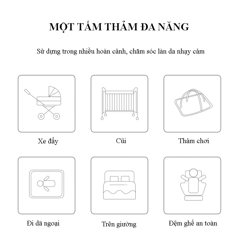 Tấm lót chống thấm trải giường MUJI 3 lớp cho em bé và người già size ...