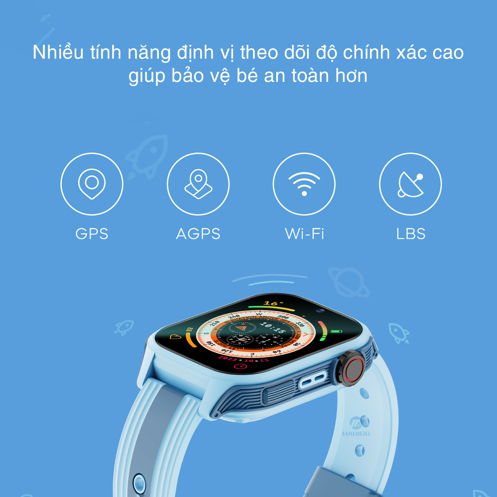 Đồng hồ thông minh trẻ em Valdus VK36 kid 4G watch video call định vị ...