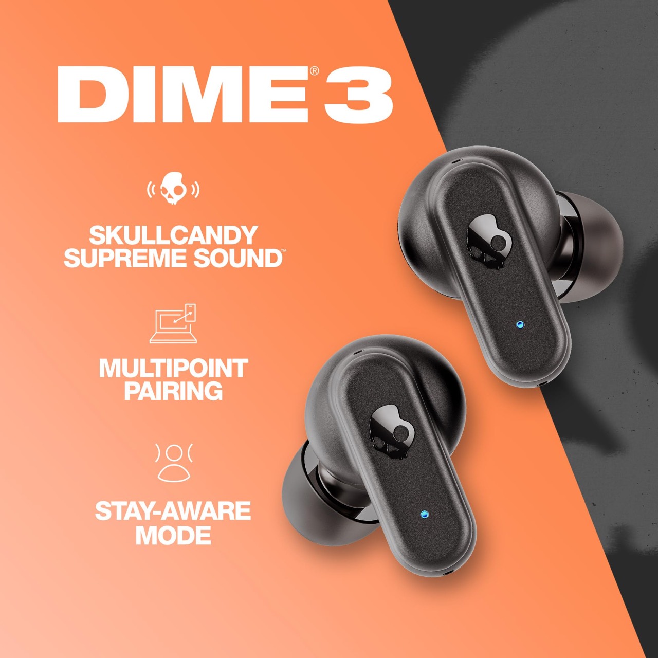 [THƯƠNG HIỆU MỸ] Tai nghe bluetooth nhét tai, xuyên âm và EQ, kết nối đa thiết bị, SKULLCANDY ...