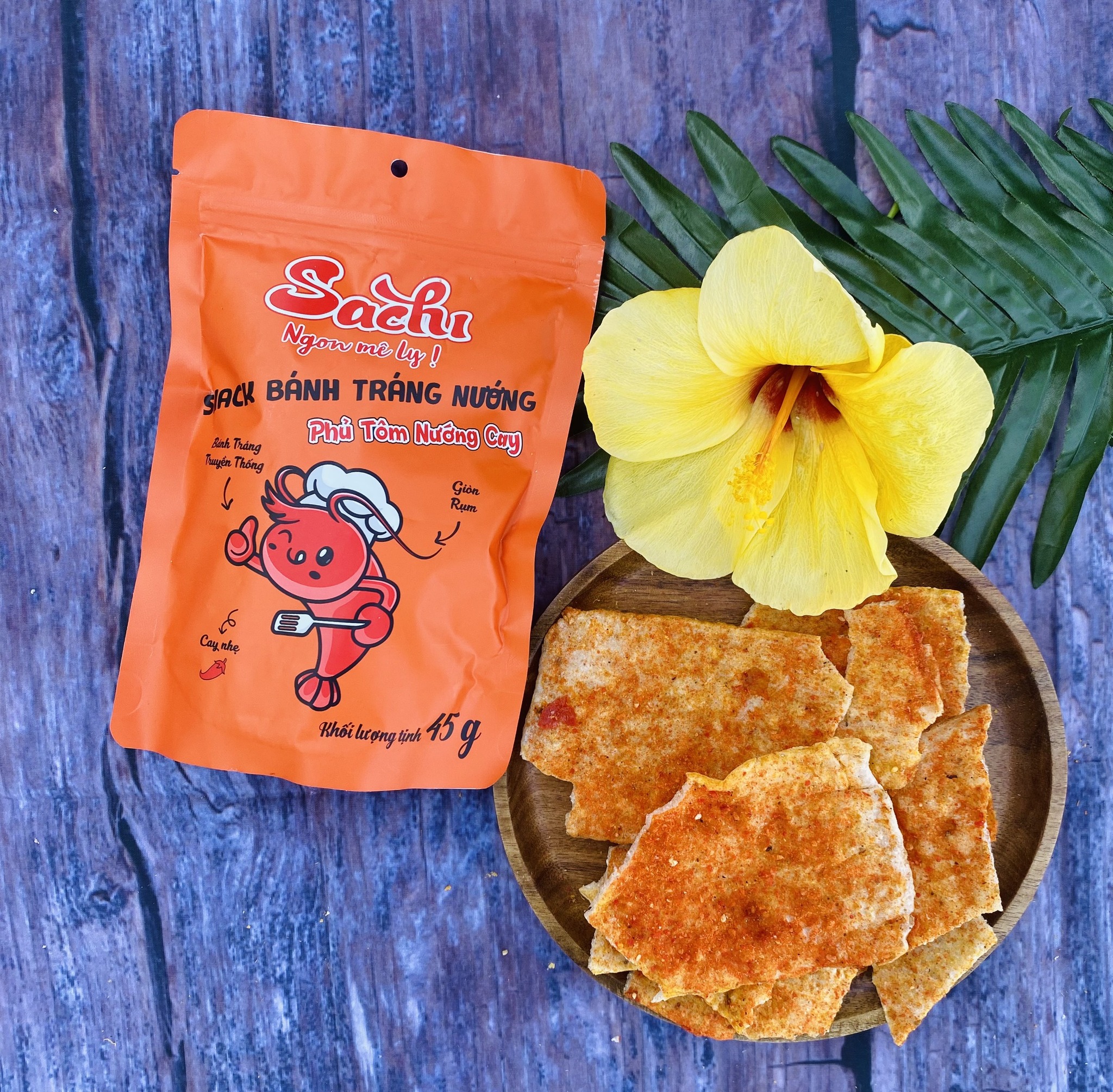 [5 Tặng 1] Snack Bánh Tráng Nướng SACHI Phủ Vị Giòn Tan (Gói 45g ...