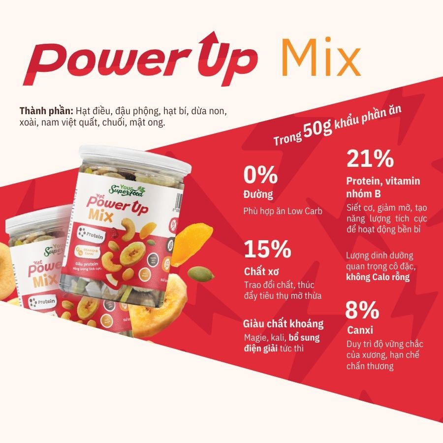 Hạt Dinh Dưỡng Your Superfood Power Up Mix Thể Thao Giàu Protein ...