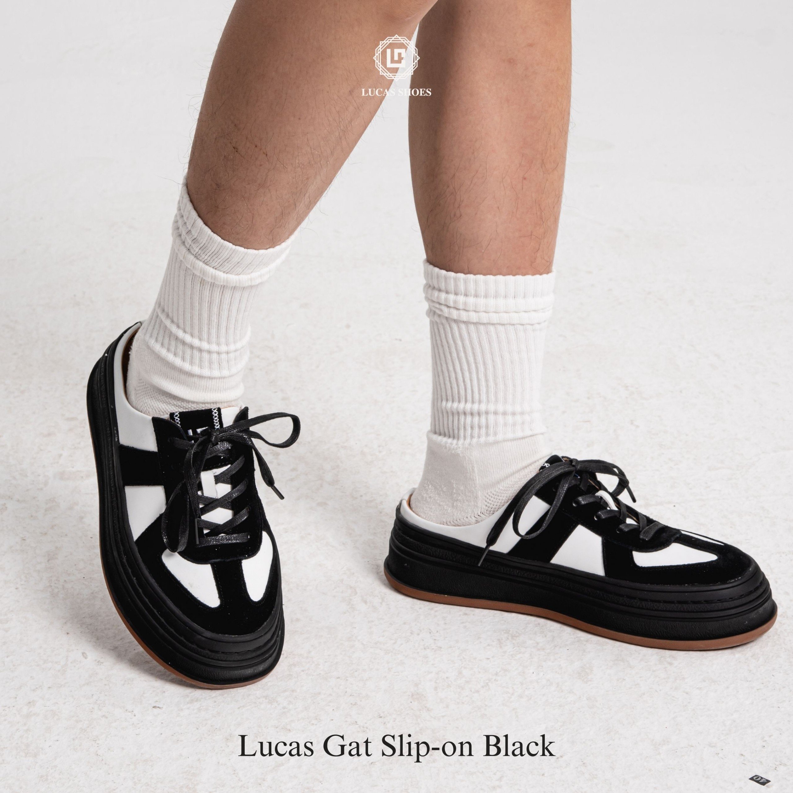 Giày Sục Nam Nữ Gat Slip On Lucas, Chất Liệu Da Bò, Tăng Chiều Cao 4 ...