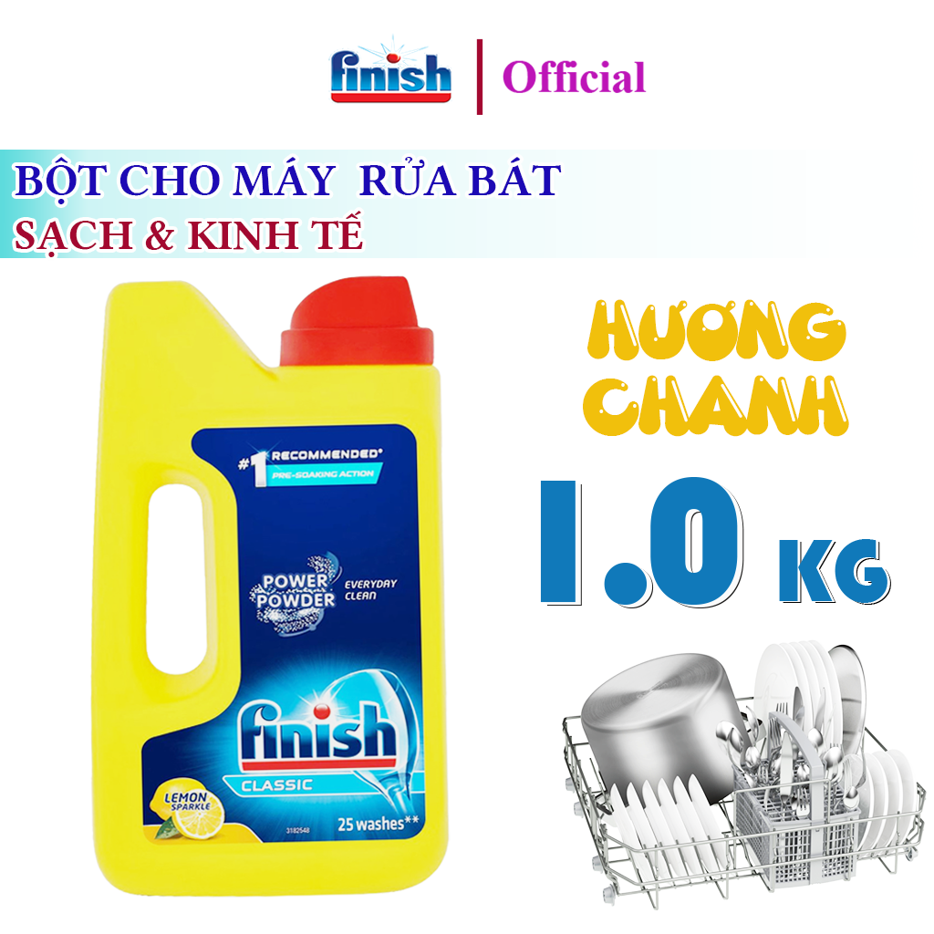 Bột rửa bát hương chanh Finish hàng nhập khẩu chính hãng Can 1.2 kg ...