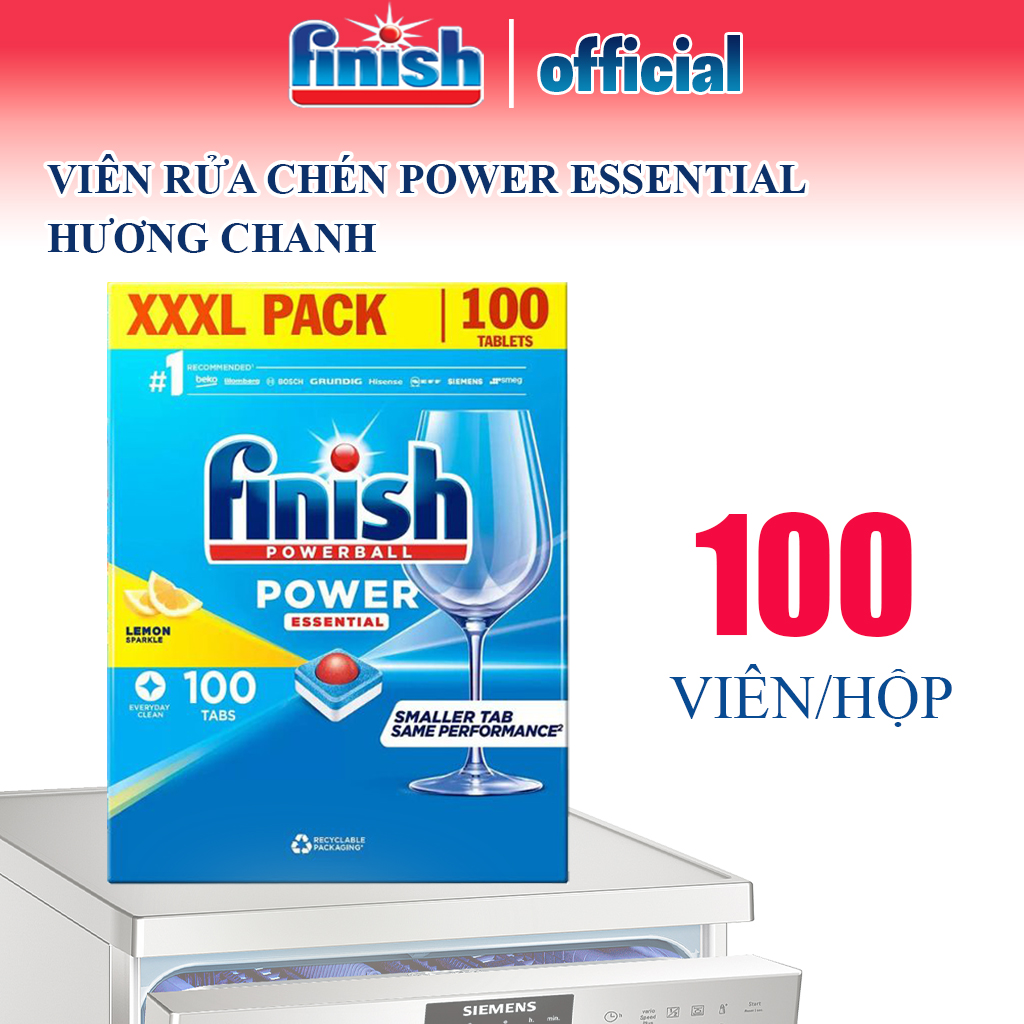Viên Rửa Chén Finish Essential Rửa Cực Sạch Nhập Khẩu Chính Hãng Hộp ...