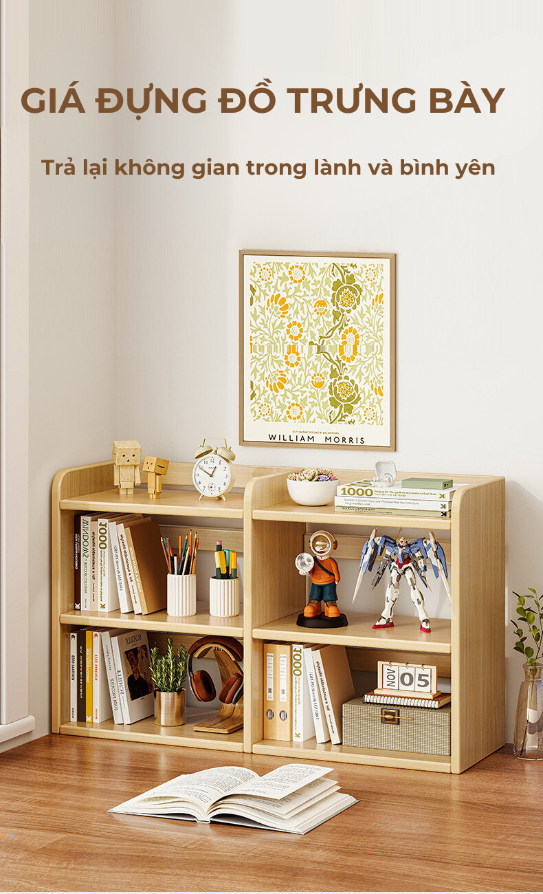 Kệ sách để bàn BAMBOOHOME - D56 tài liệu tiết kiệm không gian chất liệu ...