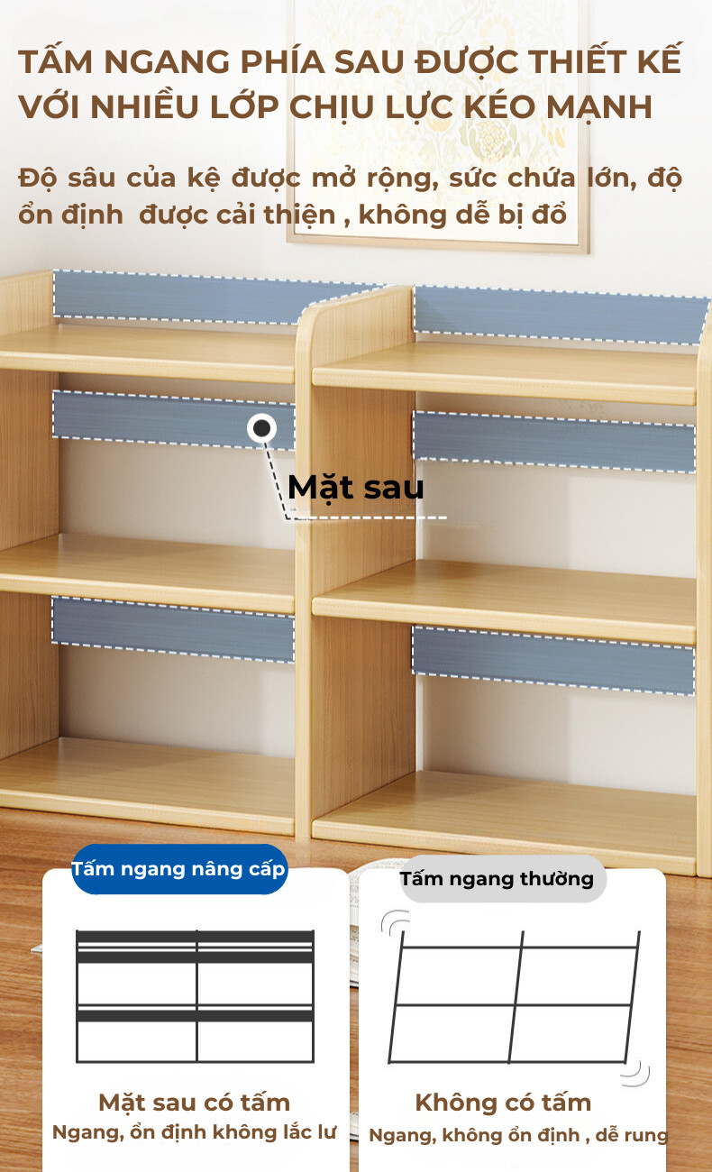 Kệ sách để bàn BAMBOOHOME - D56 tài liệu tiết kiệm không gian chất liệu ...