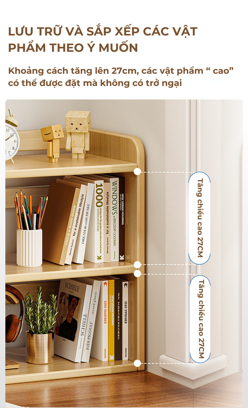 Kệ sách để bàn BAMBOOHOME - D56 tài liệu tiết kiệm không gian chất liệu ...