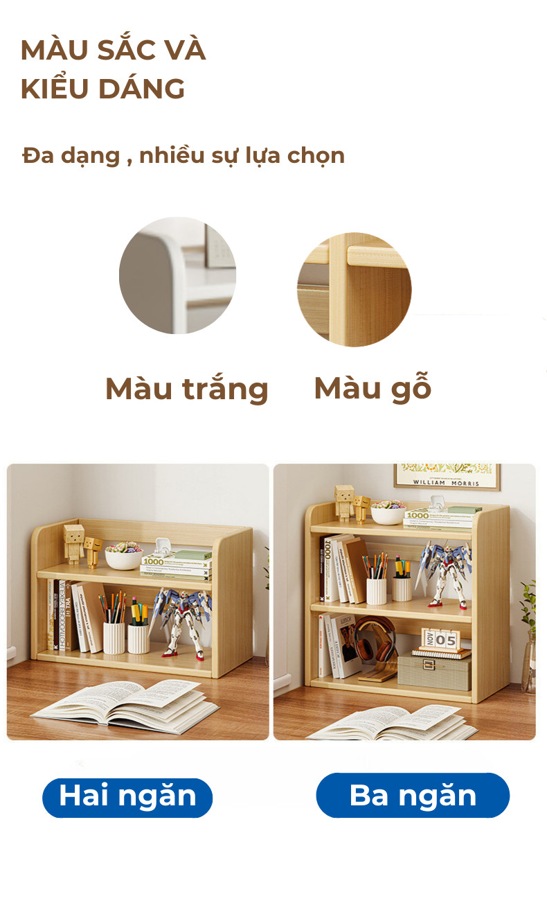 Kệ sách để bàn BAMBOOHOME - D56 tài liệu tiết kiệm không gian chất liệu ...