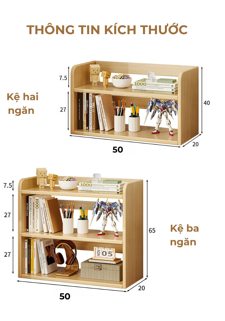 Kệ sách để bàn BAMBOOHOME - D56 tài liệu tiết kiệm không gian chất liệu ...