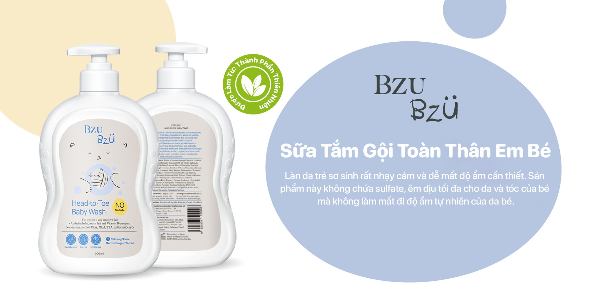 [KOC] Combo Sữa Tắm Gội Toàn Thân Em Bé Hương Thư Giãn 600Ml + Nước Rửa ...