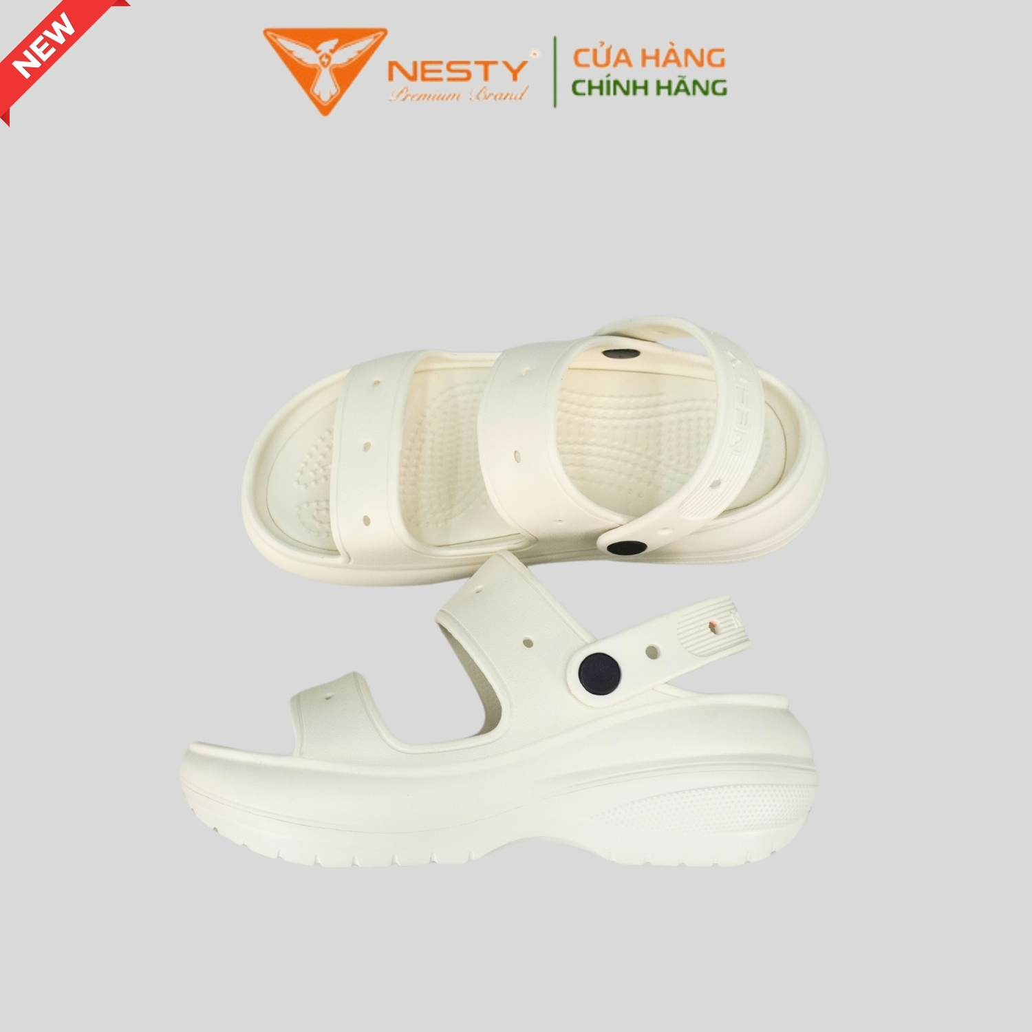 [TẶNG CHARM] Dép Hai Quai Nữ Đế Cao 7CM NESTY Kiểu Dáng Basic Sục Đế ...