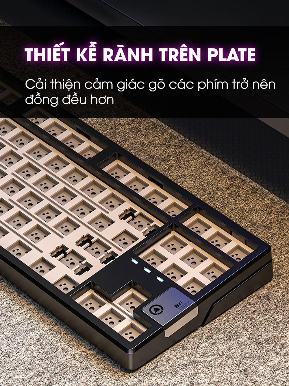 Bàn phím cơ không dây SIDOTECH Y87 gaming bluetooth 3 mode hotswap 5 ...
