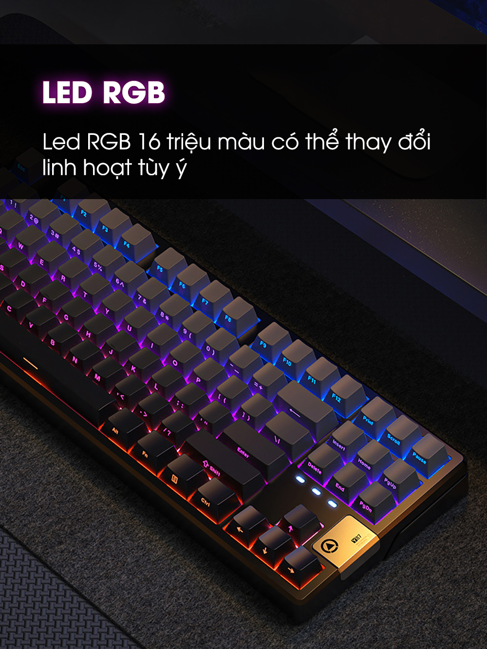 Bàn phím cơ không dây SIDOTECH Y87 gaming bluetooth 3 mode hotswap 5 ...