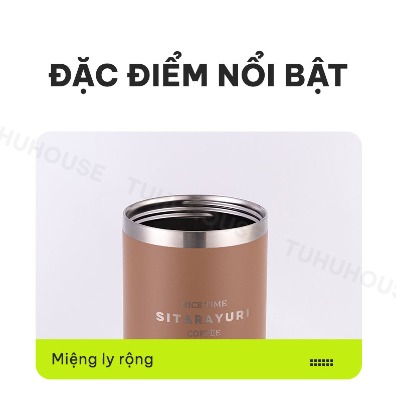 Ly giữ nhiệt khắc tên SITARAYURI 600/900ml, bình uống nước inox 304 giữ ...