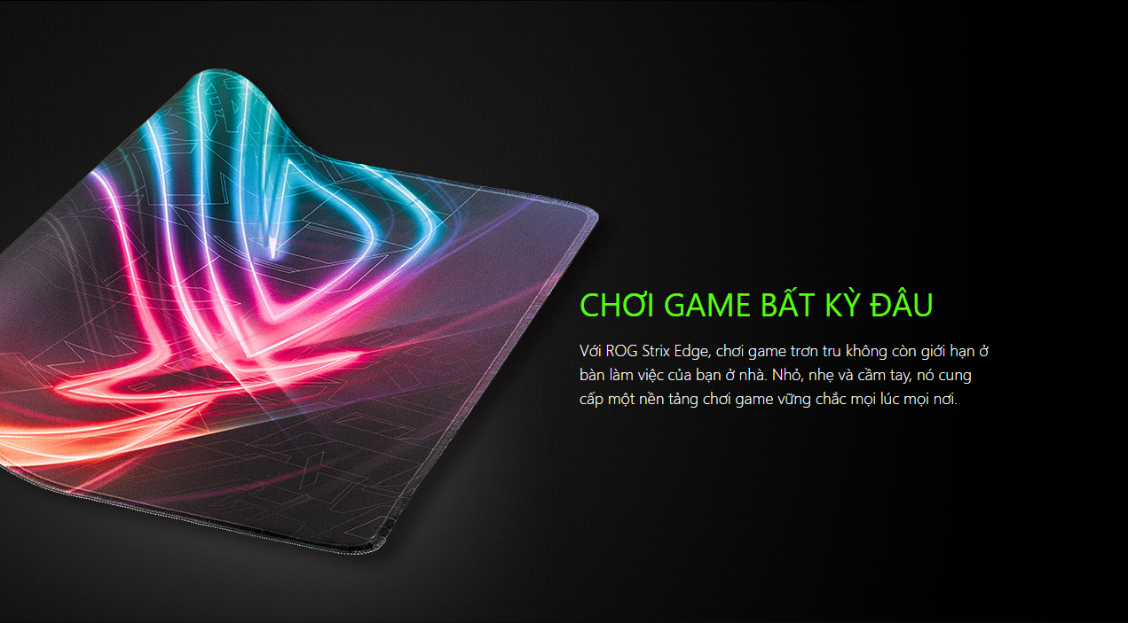Lót chuột gaming ROG Strix Edge với thiết kế đường khâu chống sờn đủ ...