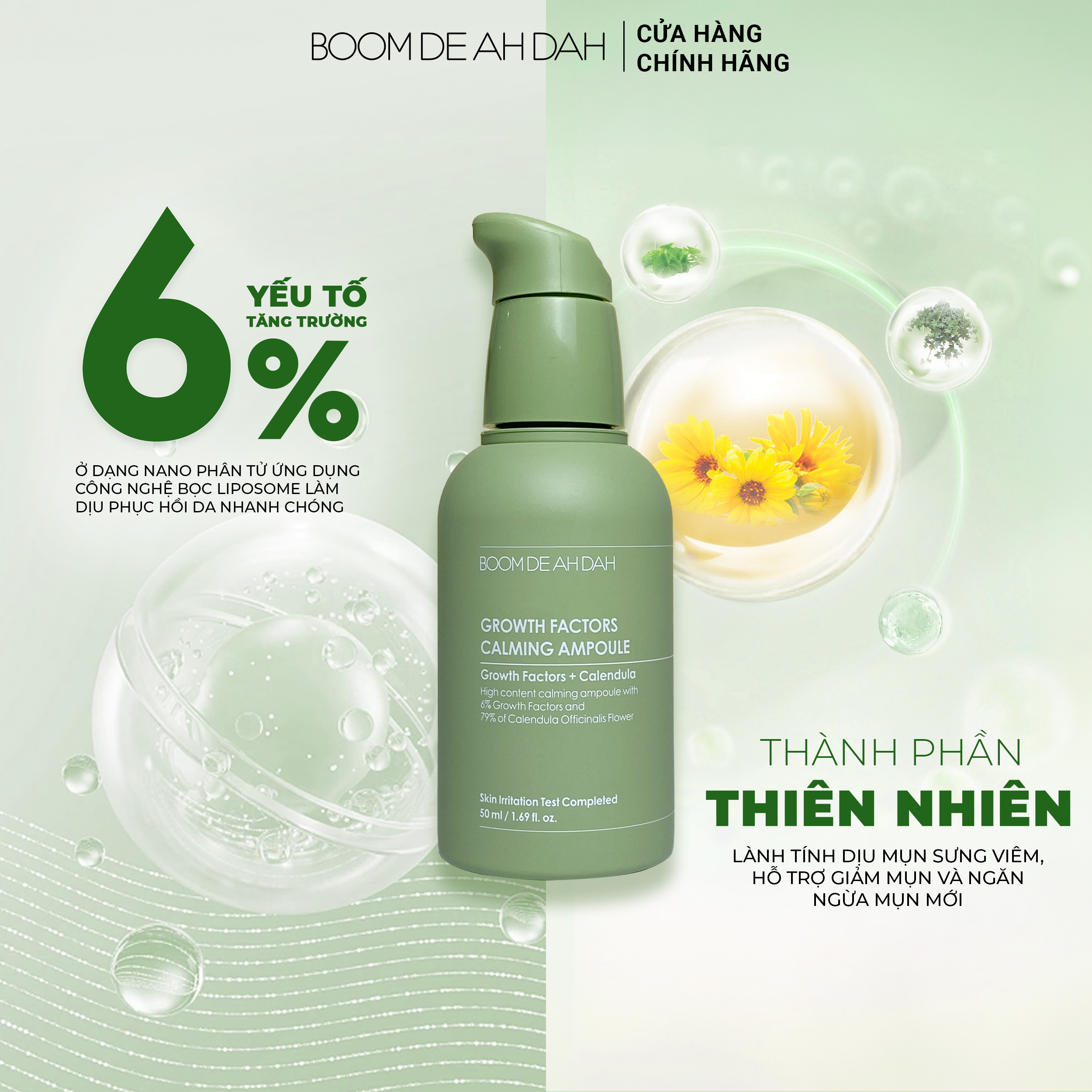 Serum Giúp Phục Hồi, Giảm Mụn Boom De Ah Dah Growth Factors Calming ...
