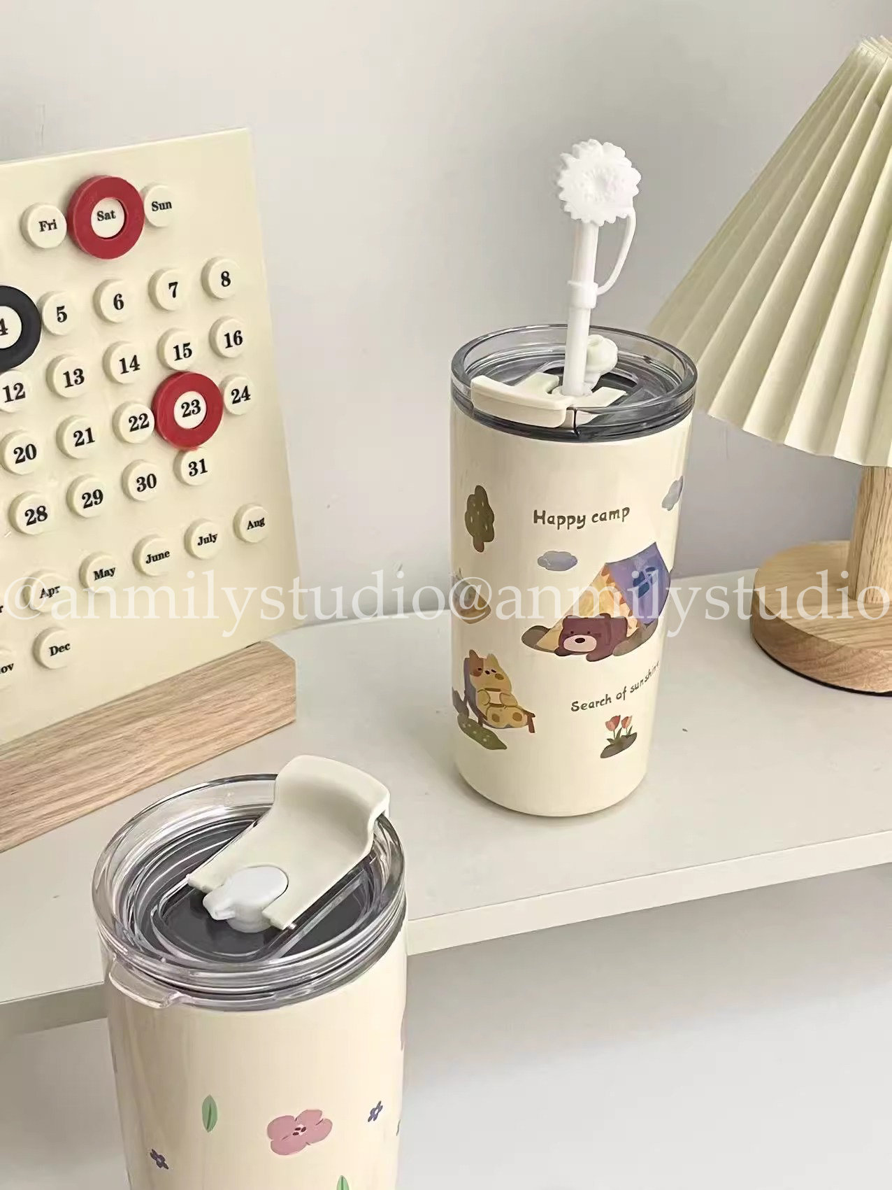 Bình giữ nhiệt hoa anh đào GUCGRES 500ml ANMILY CUP thép không gỉ ...
