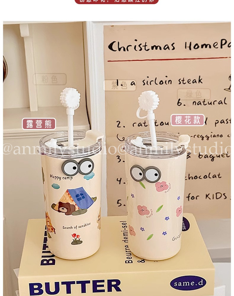 Bình giữ nhiệt hoa anh đào GUCGRES 500ml ANMILY CUP thép không gỉ ...