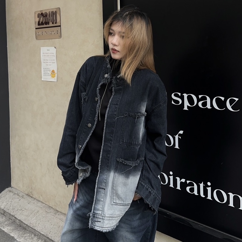 Set Denim Jeans YANG Gồm Áo Khoác Denim Jacket Form Unisex Và Quần Jean ...