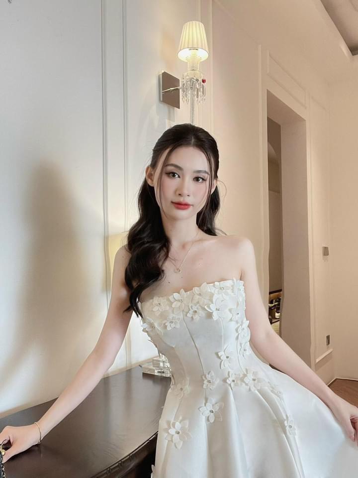 Đầm nữ thiết kế cúp xòe đính hoa đầm dự tiệc thanh lịch Pin Dress | Shopee Việt Nam