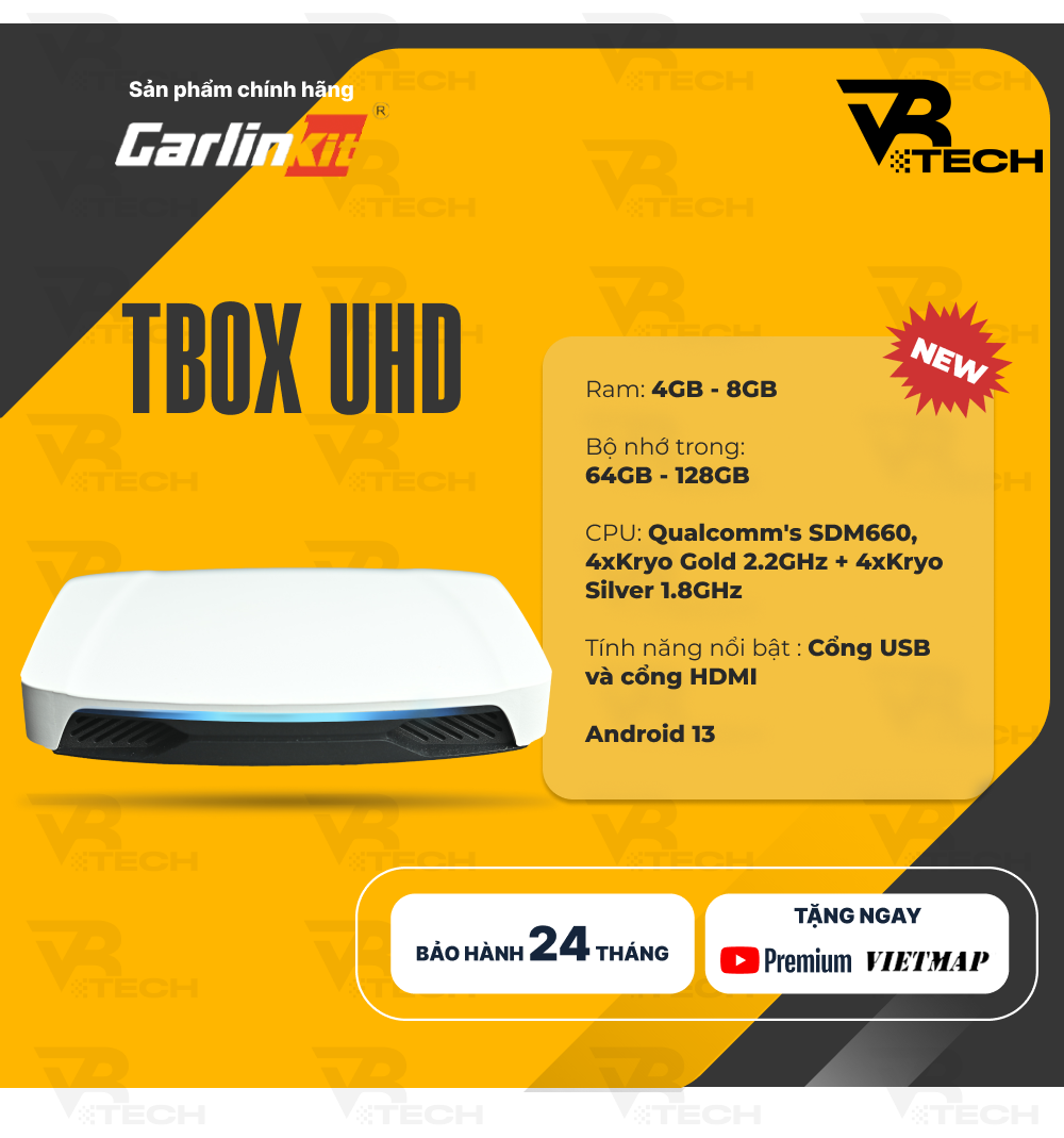 Bộ Android Box Chính Hãng Carlinkit Tbox UHD HDMI Qualcomm 660 2025, Tbox Ambient Qualcomm 6225 ...