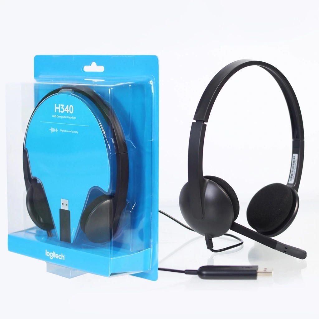 Tai nghe On-ear Logitech H340, Chính hãng-Bảo hành 24 tháng | Shopee ...
