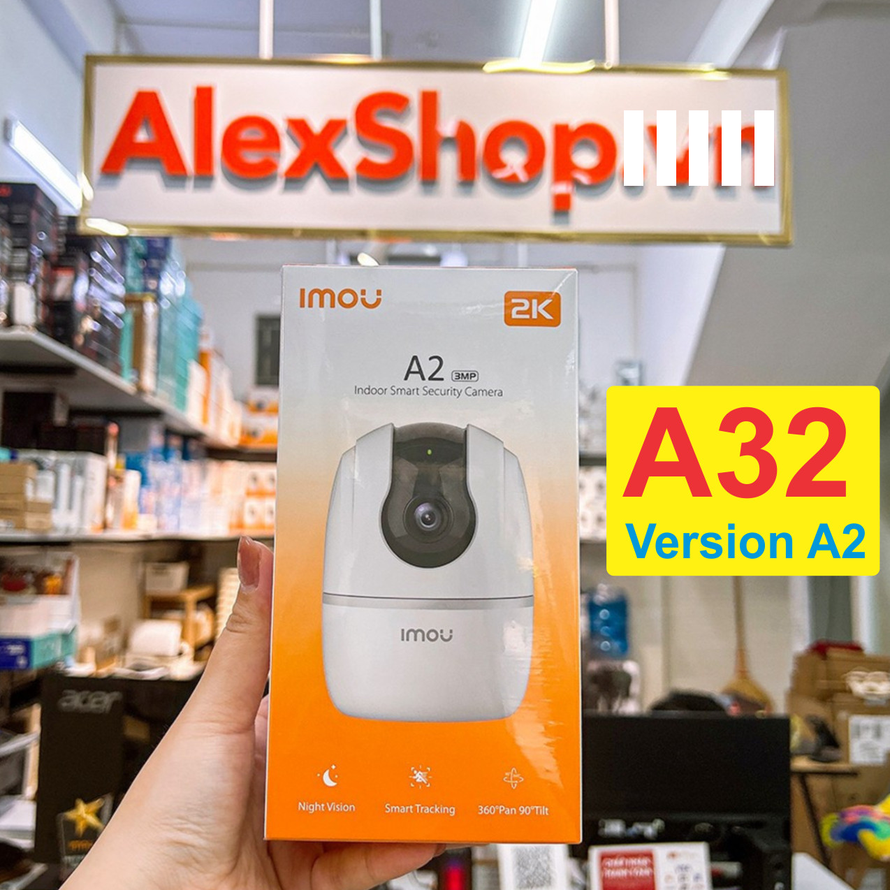 [COMBO.] Camera Imou A32 (3M) Ranger 2 Wifi + Thẻ 64G + Đế Chữ L Khoen ...