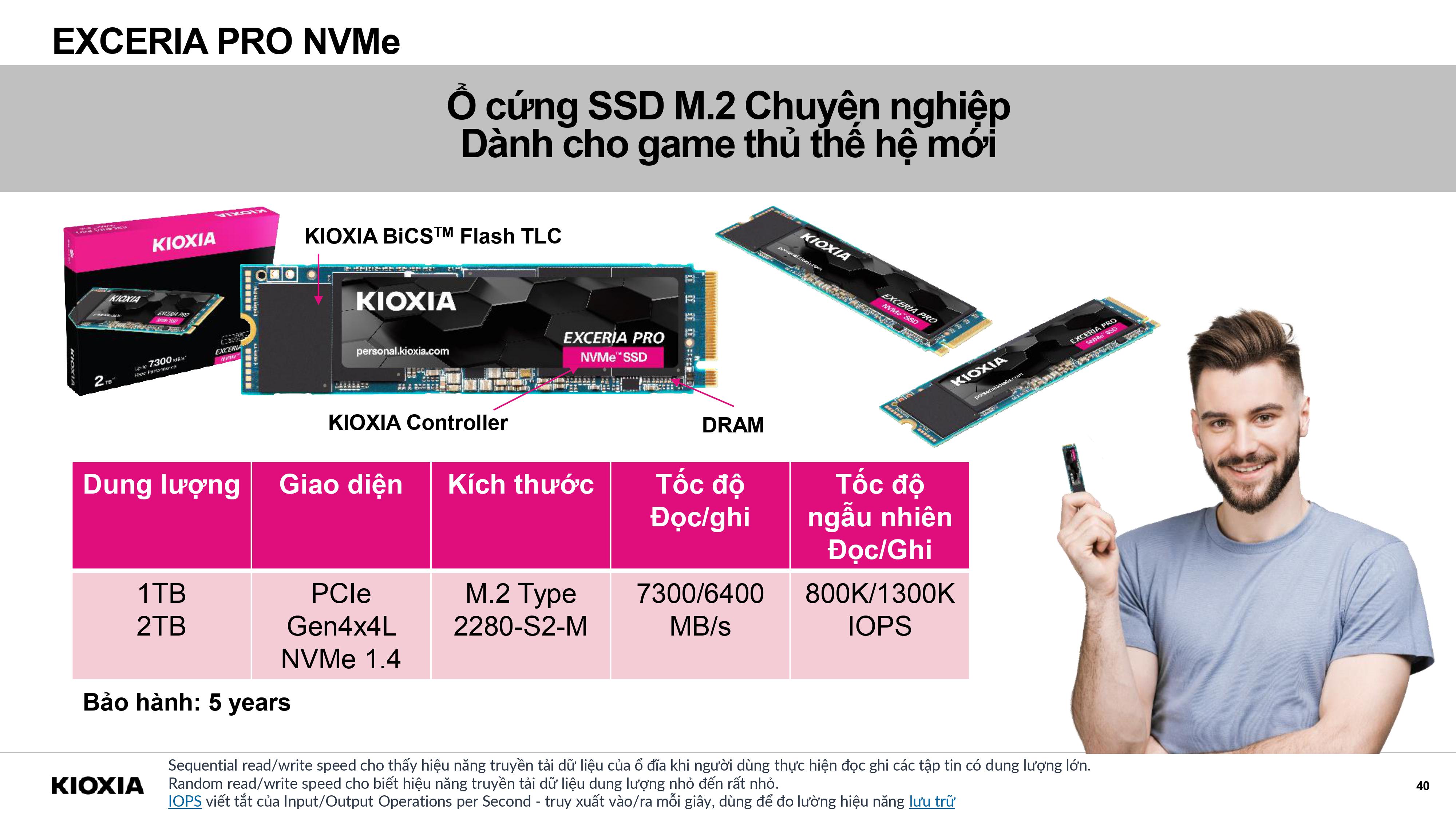 Ổ CỨNG SSD NVMe Dlượng Lớn 1Tb/2Tb KIOXIA EXCERIA PRO G3 đọc 7300mb/s,ghi 6400 mb/s-Hàng Chính ...